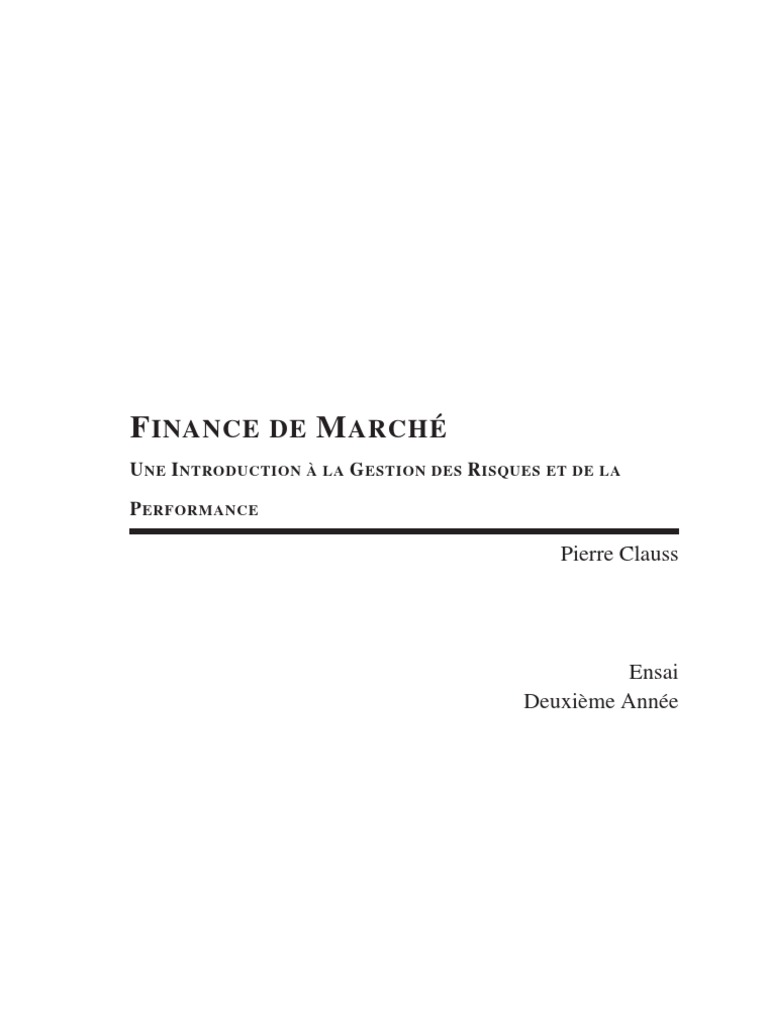 Cours Finance | PDF | Obligation (Finance) | Subprime