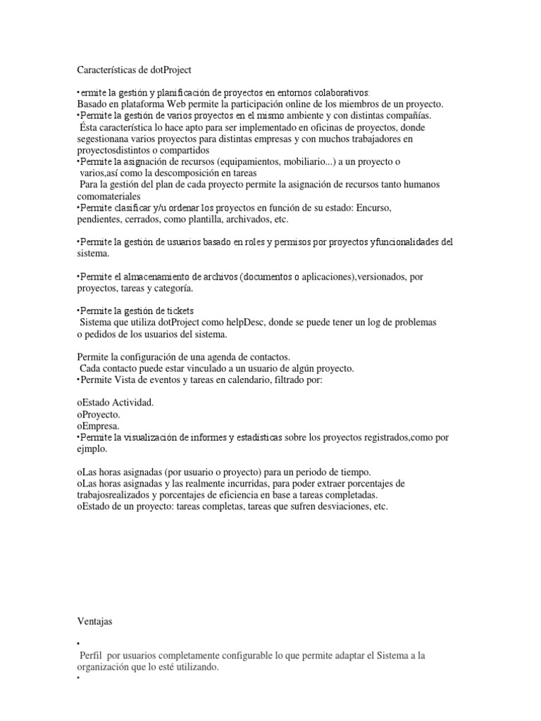 dotProject: Gestión de Proyectos Colaborativa | PDF | Software | Informática