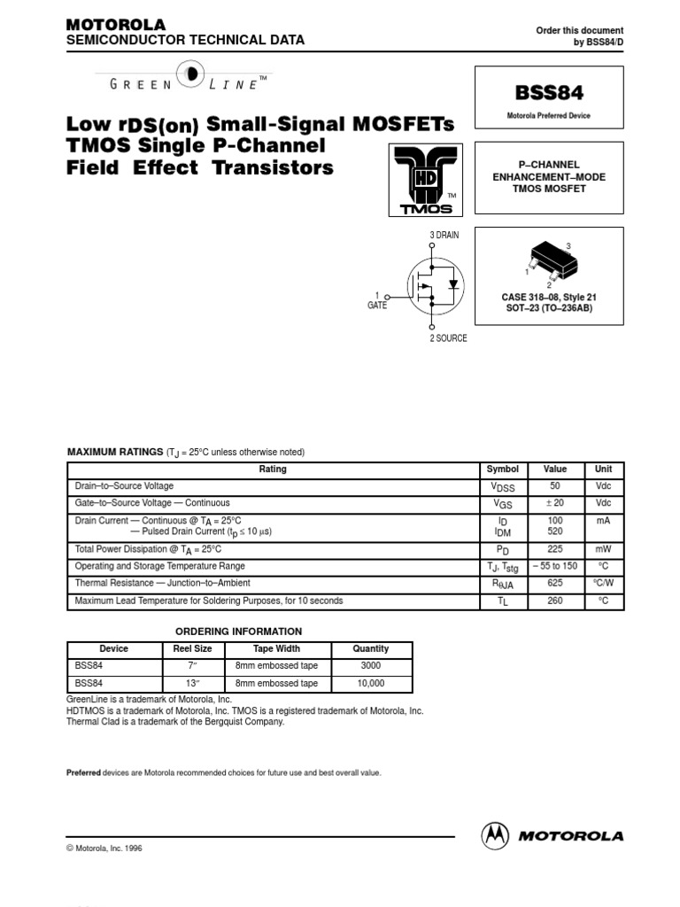 bss84 | Field Effect Transistor | Mosfet