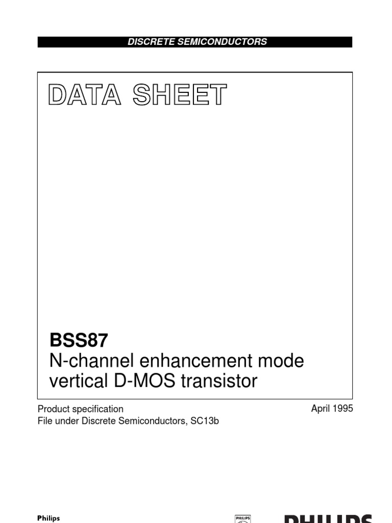 BSS87 CNV 2 | PDF | Field Effect Transistor | Transistor