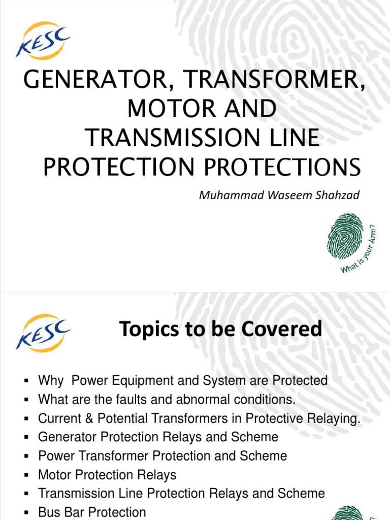 Lecture Presentaion On Generator, Transformer, Motor and Transmission ...