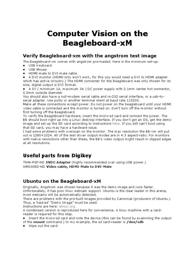 Computer Vision On The Beagleboard-xM | PDF | Advanced Packaging Tool | Sudo