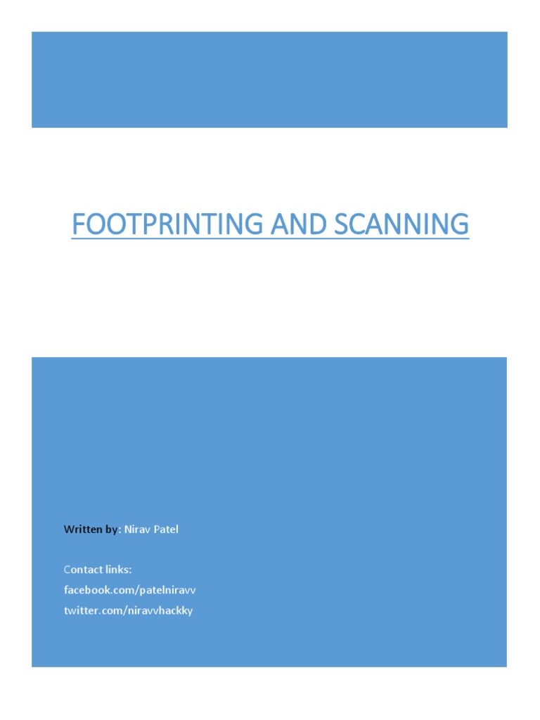 Footprinting and Scanning | PDF | Security Hacker | Websites