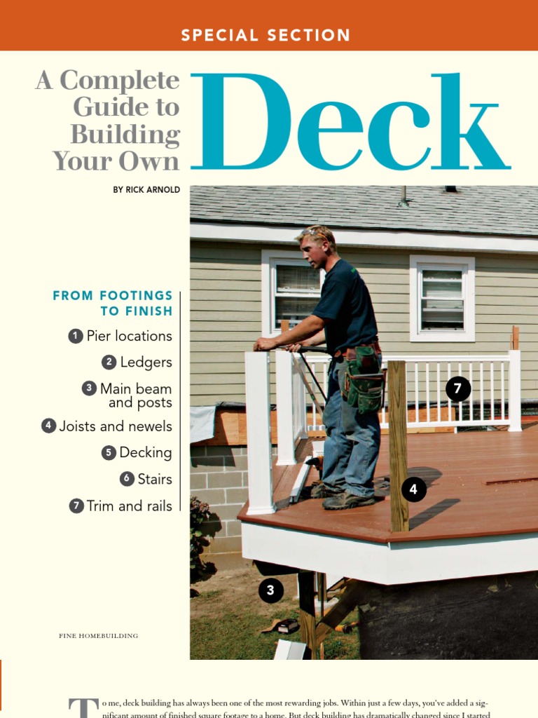 A Complete Guide To Building Your Own Deck | PDF | Framing ...