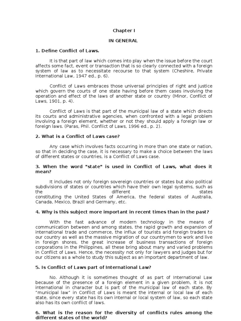 Understanding Conflict of Laws | PDF | Comity | Jurisdiction