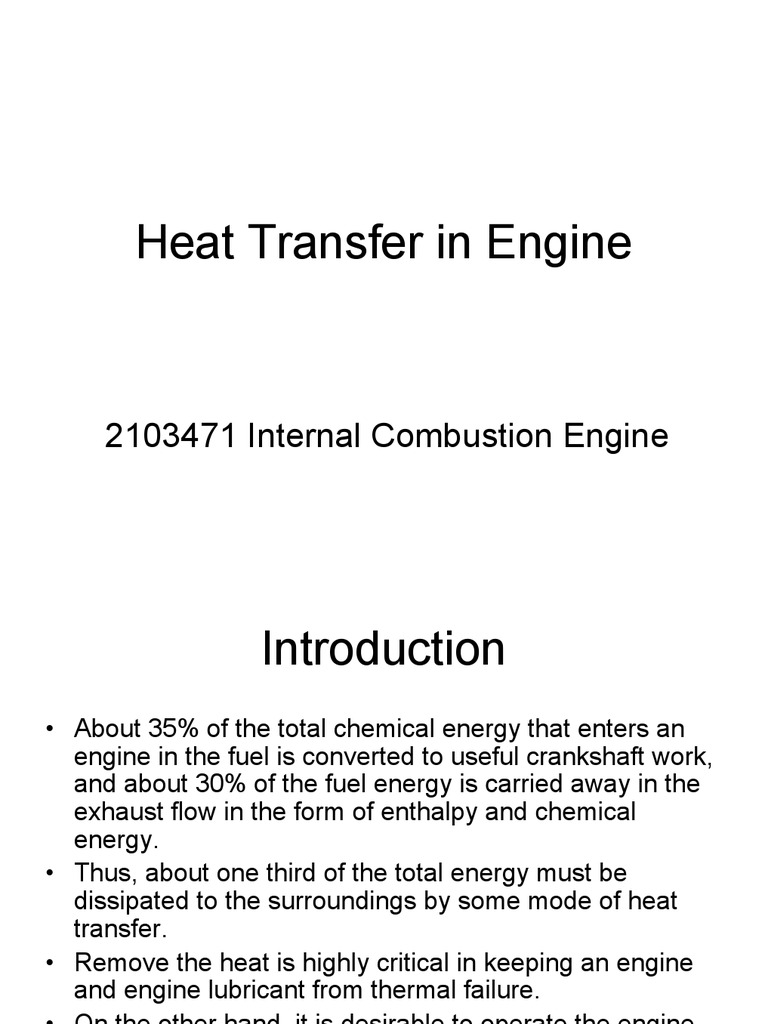 12-2103471 Heat Transfer in Engine | PDF | Internal Combustion Engine ...