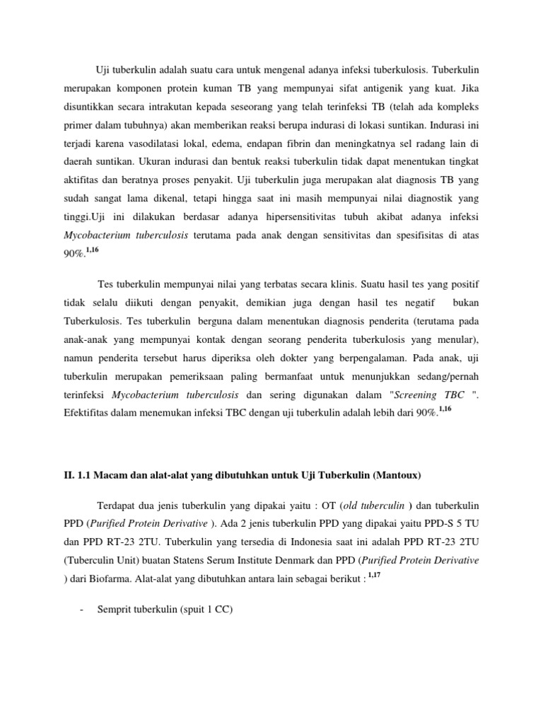 Uji Tuberkulin | PDF