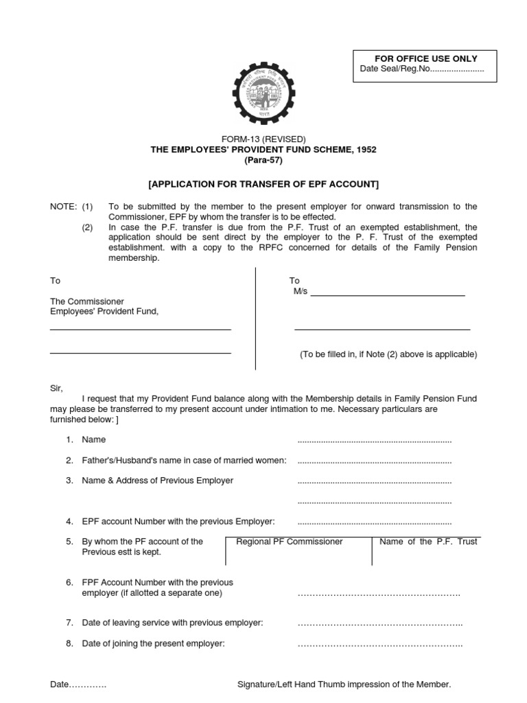 Form 13-PF Transfer Form | PDF | Finance & Money Management