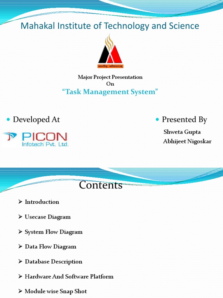 Task Management System Pdf Personal Computers Computer Engineering 4613