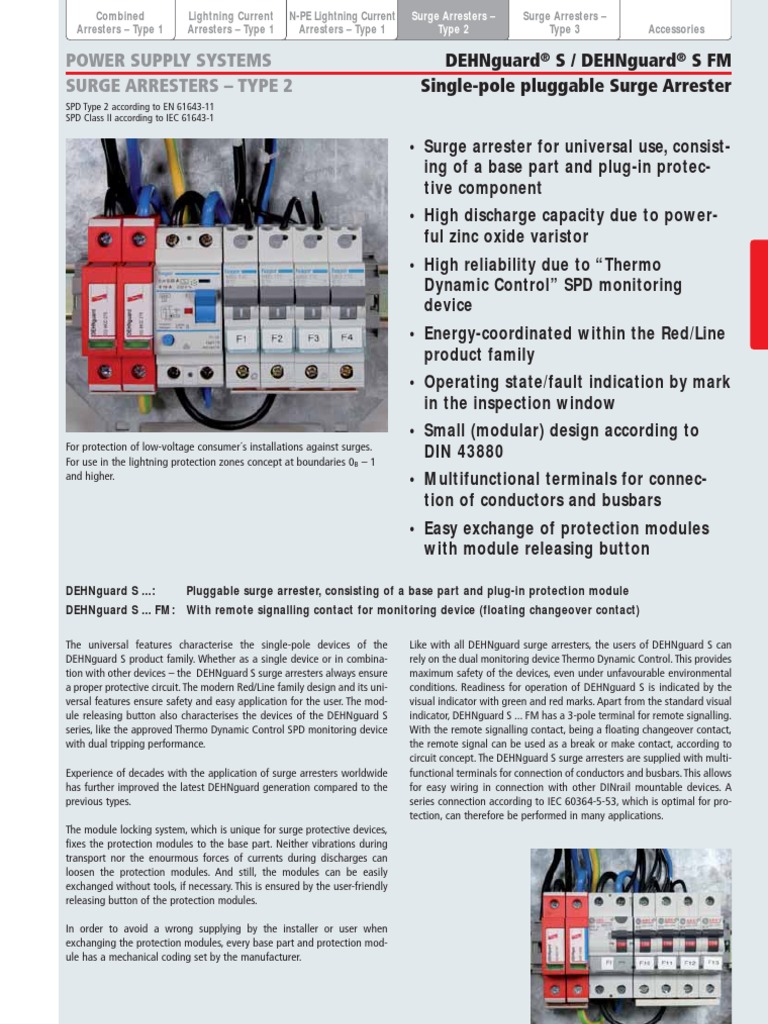 Dehnguard S FM - e | PDF | Electrical Wiring | Power (Physics)