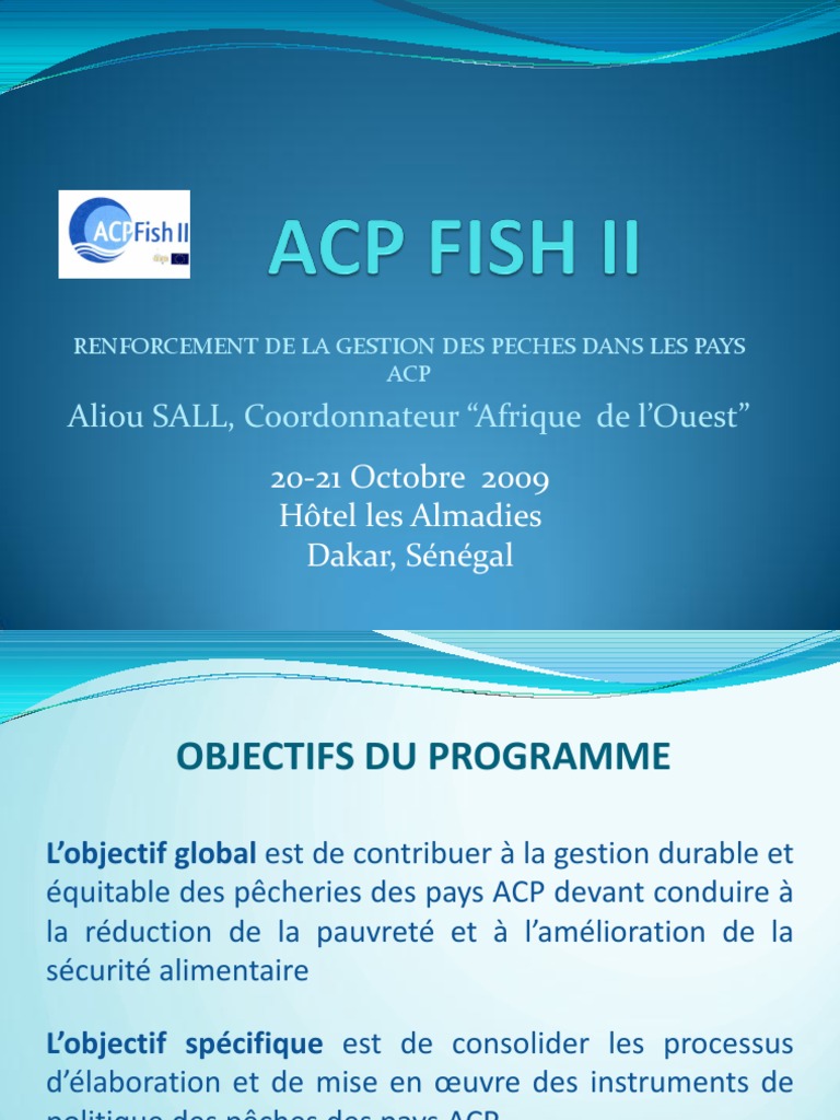 ACP FISH II Presentation | PDF | Environnement naturel | Business