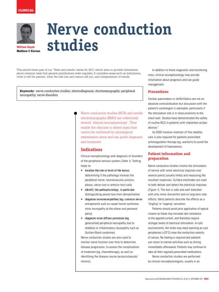 Nerve Conduction Studies Overview | PDF