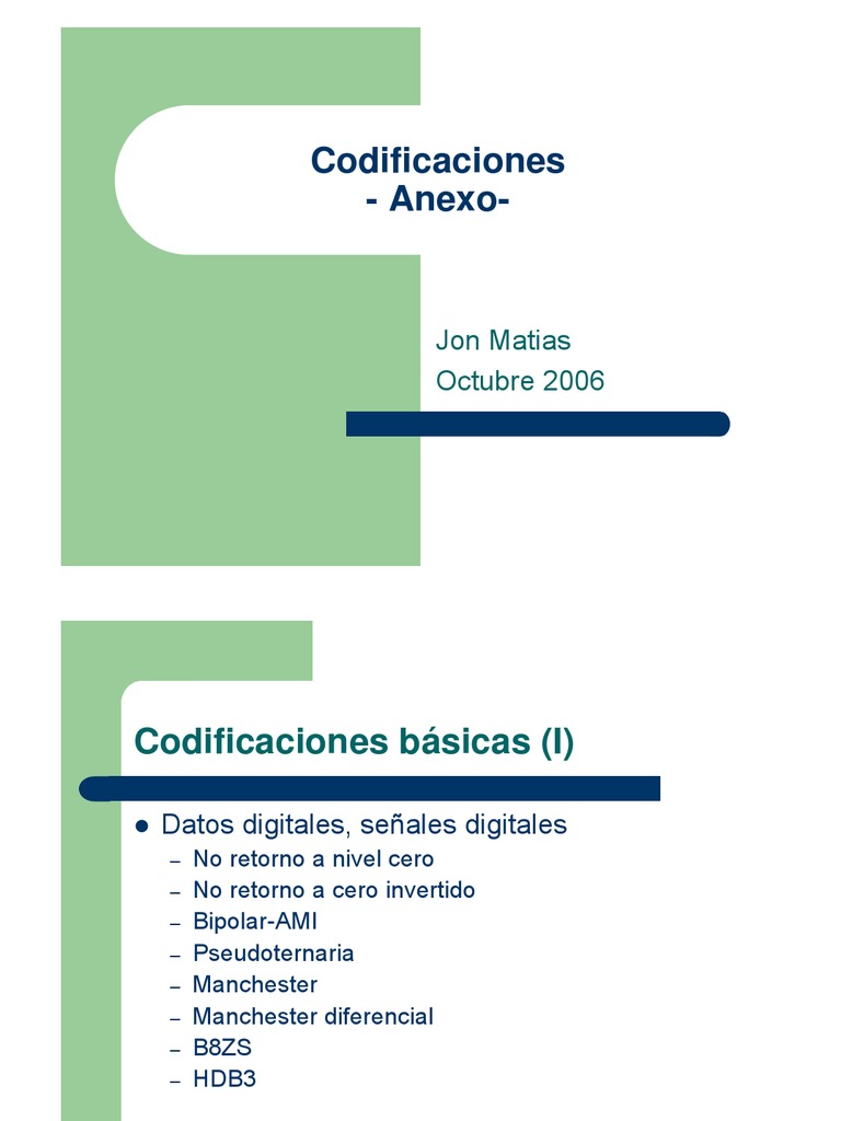 Codificaciones | PDF | Transmisión de datos | Protocolos de internet