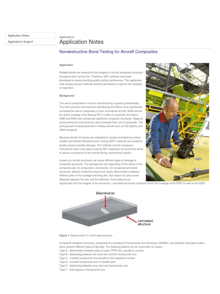 Application Notes: Nondestructive Bond Testing For Aircraft Composites ...
