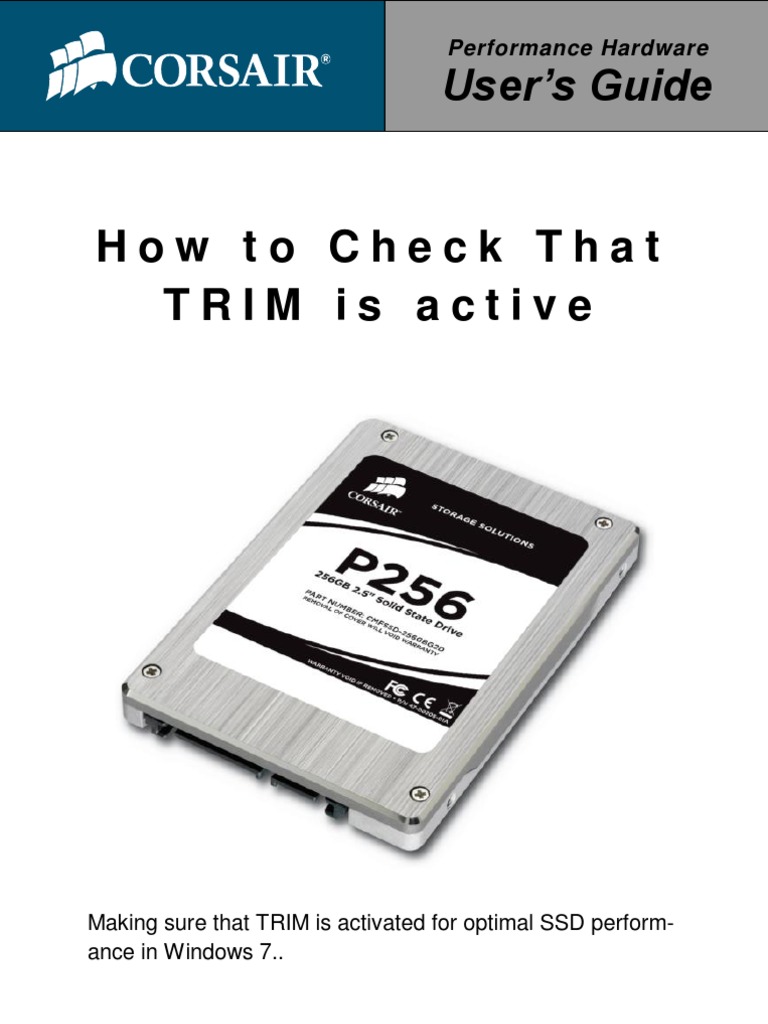 How To Check That TRIM Is Active | PDF | Solid State Drive | Computer ...