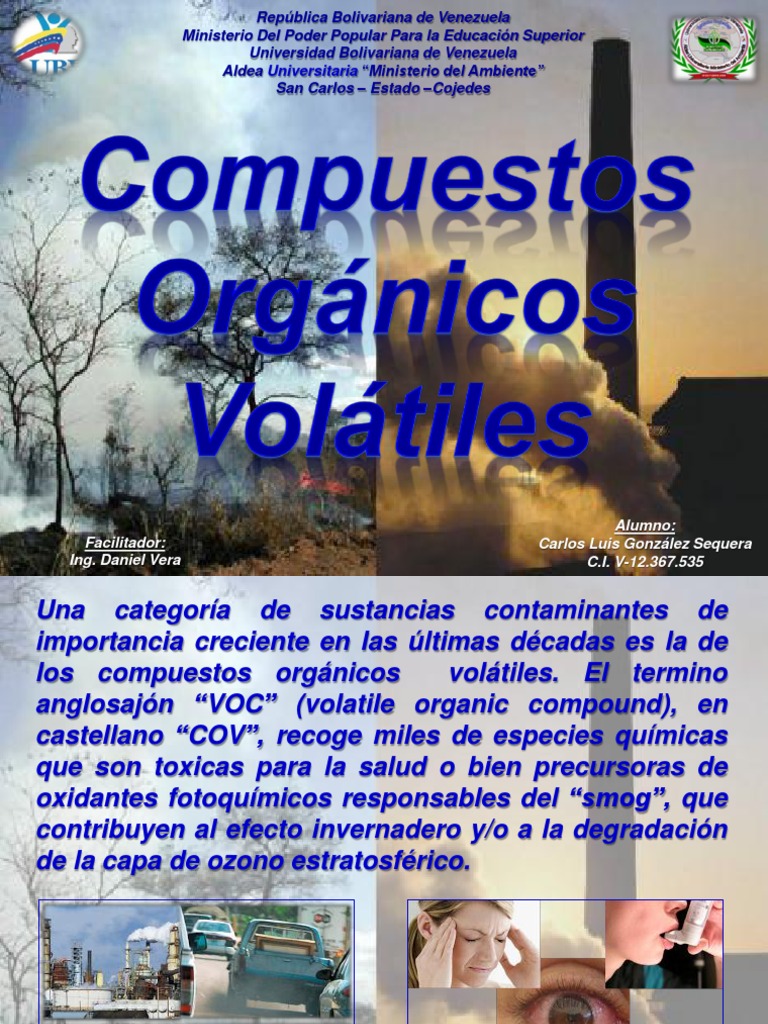 Exposición de Compuestos Orgánicos volátiles (21MAY2013).pptx | PDF ...
