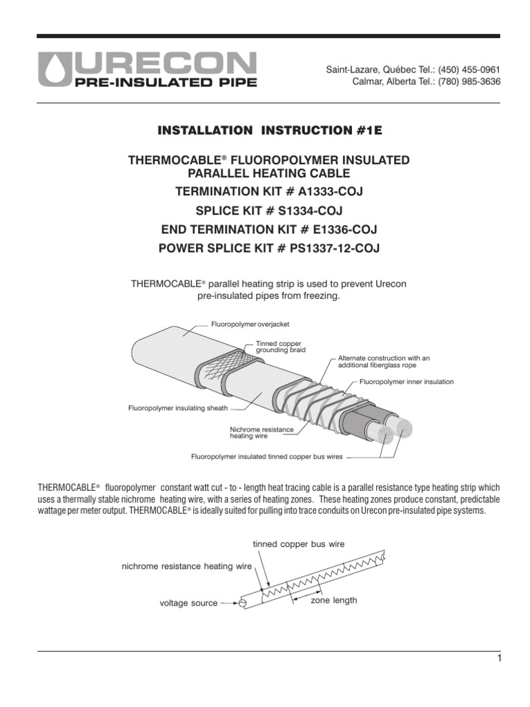 1E Thermocable | PDF | Cable | Electrical Connector