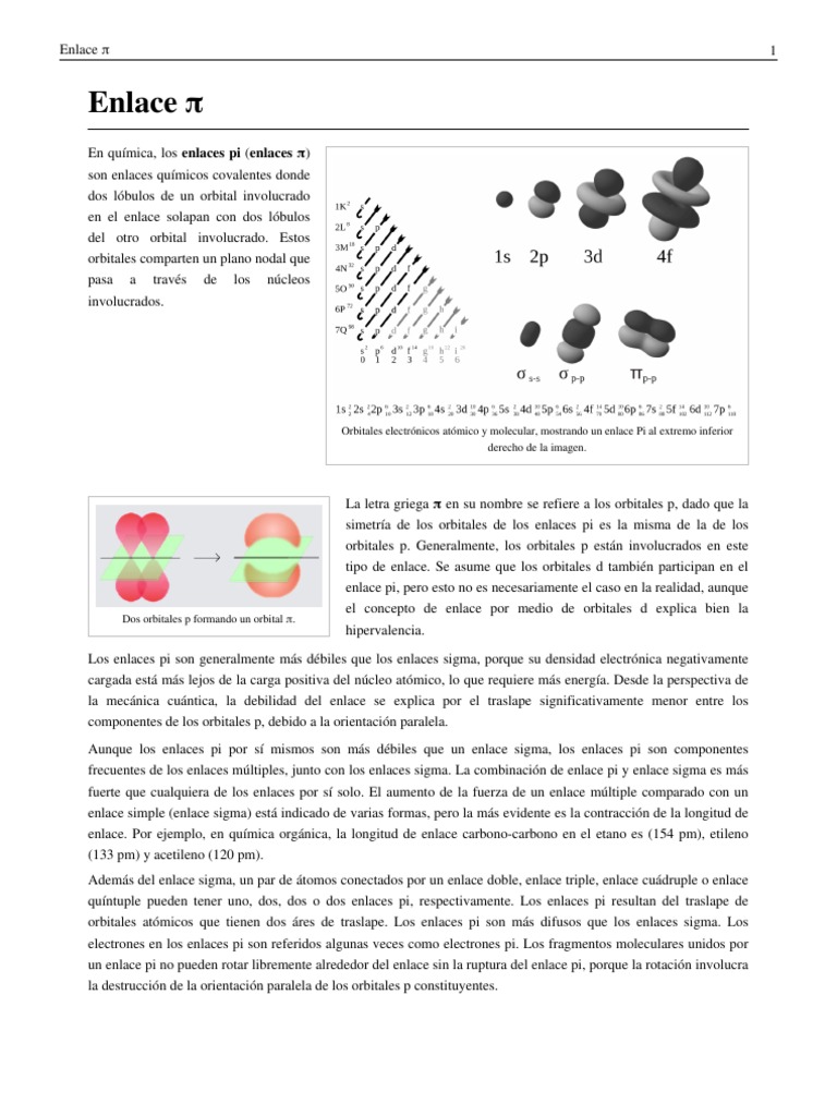 Enlaces Pi: Conceptos y Aplicaciones | PDF | Interacción | Química