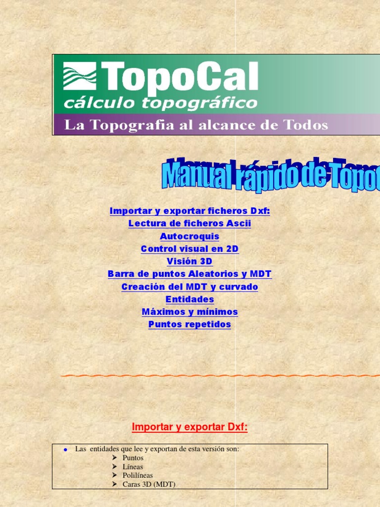 Manual de Topocal | PDF | Topografía | Geodesia