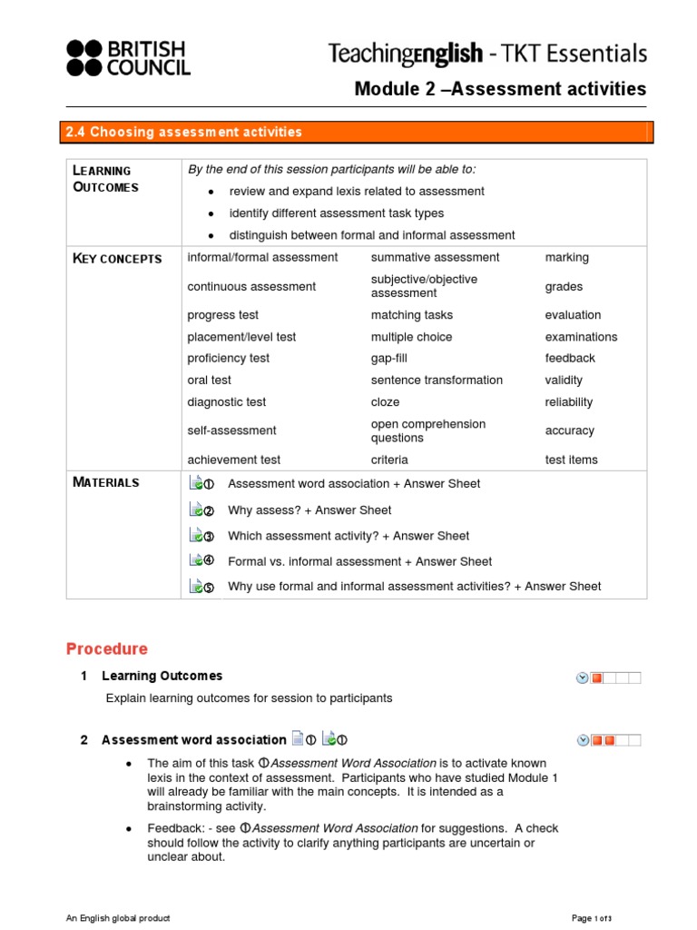 Module 2 - Assessment Activities | PDF | Educational Assessment | Teaching