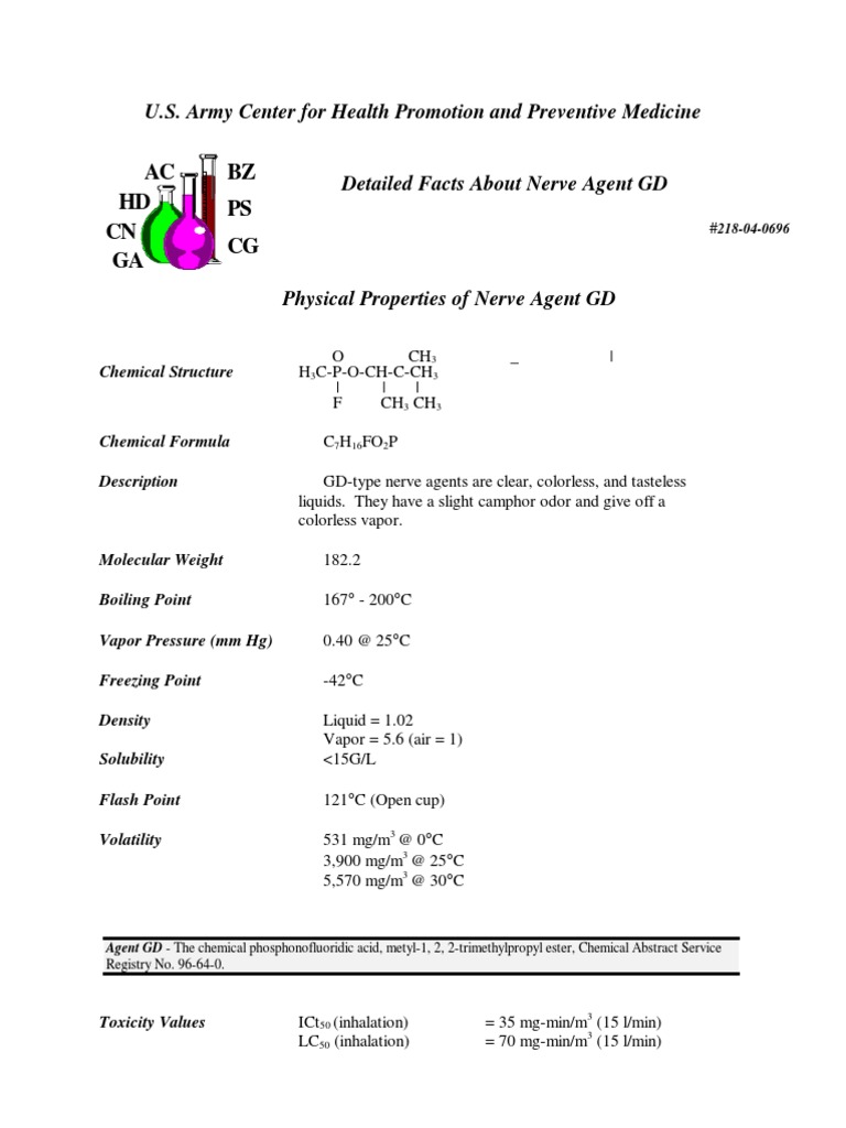 Nerve Agent GD: Properties and Safety Guidelines | PDF | Science ...