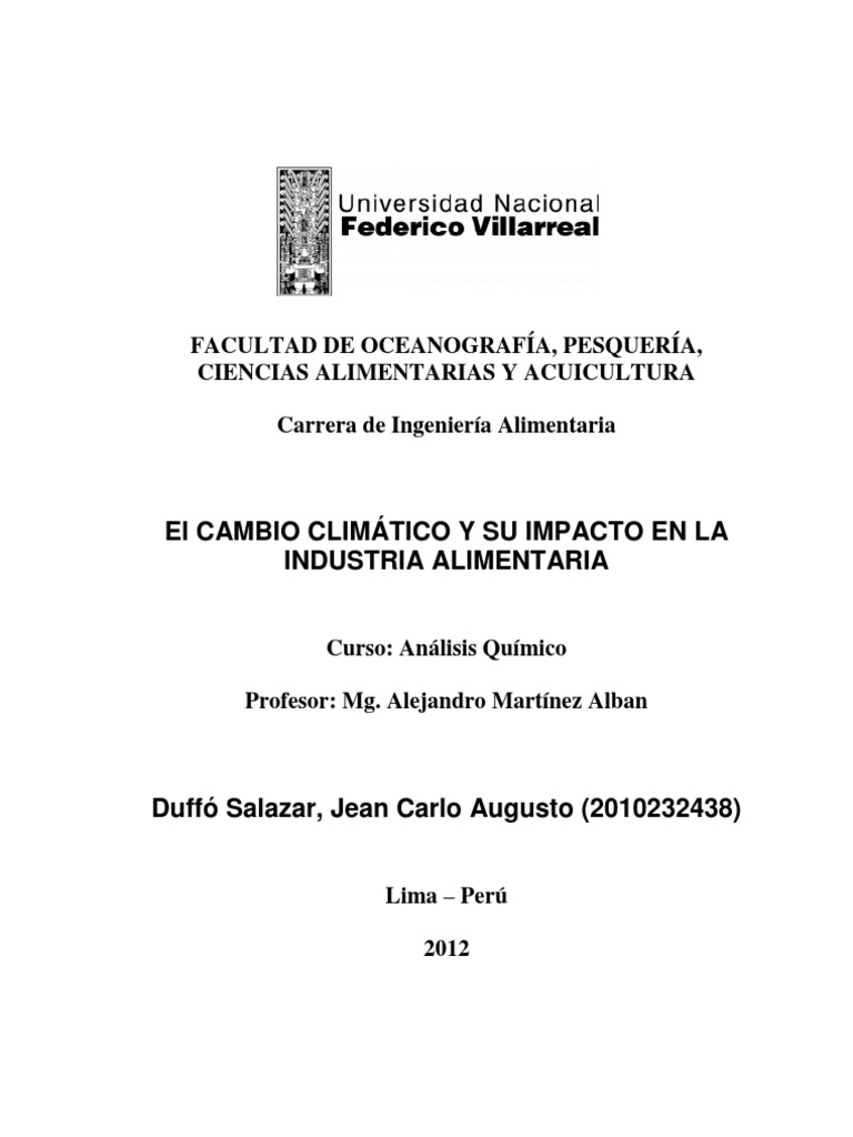Monografía Cambio Climático Final | PDF | Efecto invernadero ...