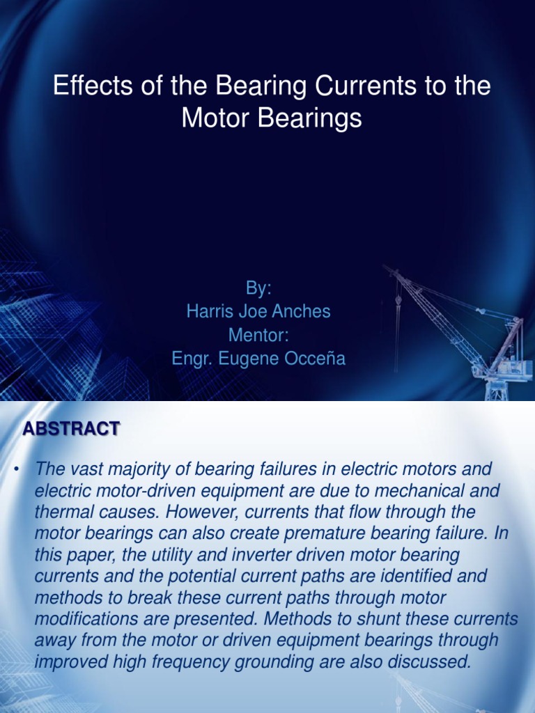 Effect of The Bearing Currents To The Motor | PDF | Electric Motor ...
