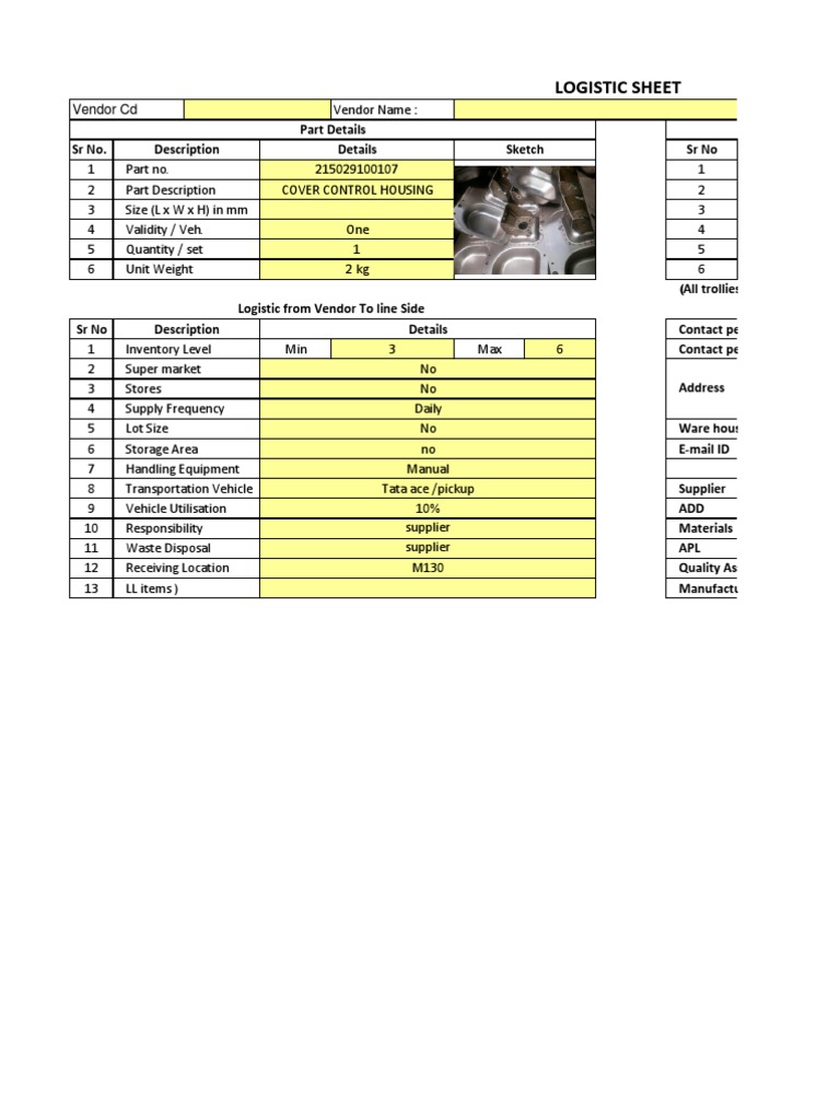 1-200 Logistic Sheets | PDF | Logistics | Human Impact On The Environment