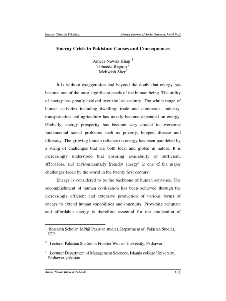Energy Crisis in Pakistan: Causes and Consequences | PDF | Fuels | Coal