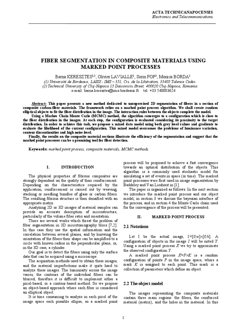 Fiber Segmentation in Composite Materials Using Marked Point Processes ...