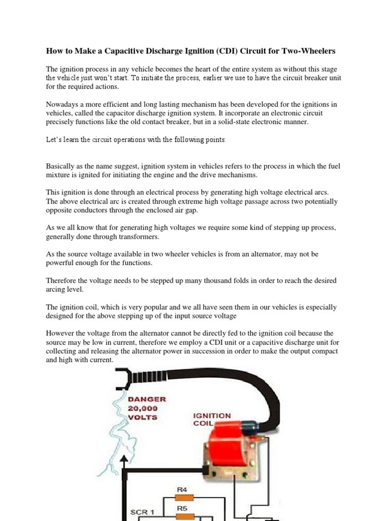 How To Make A Capacitive Discharge Ignition | PDF | Ignition System ...