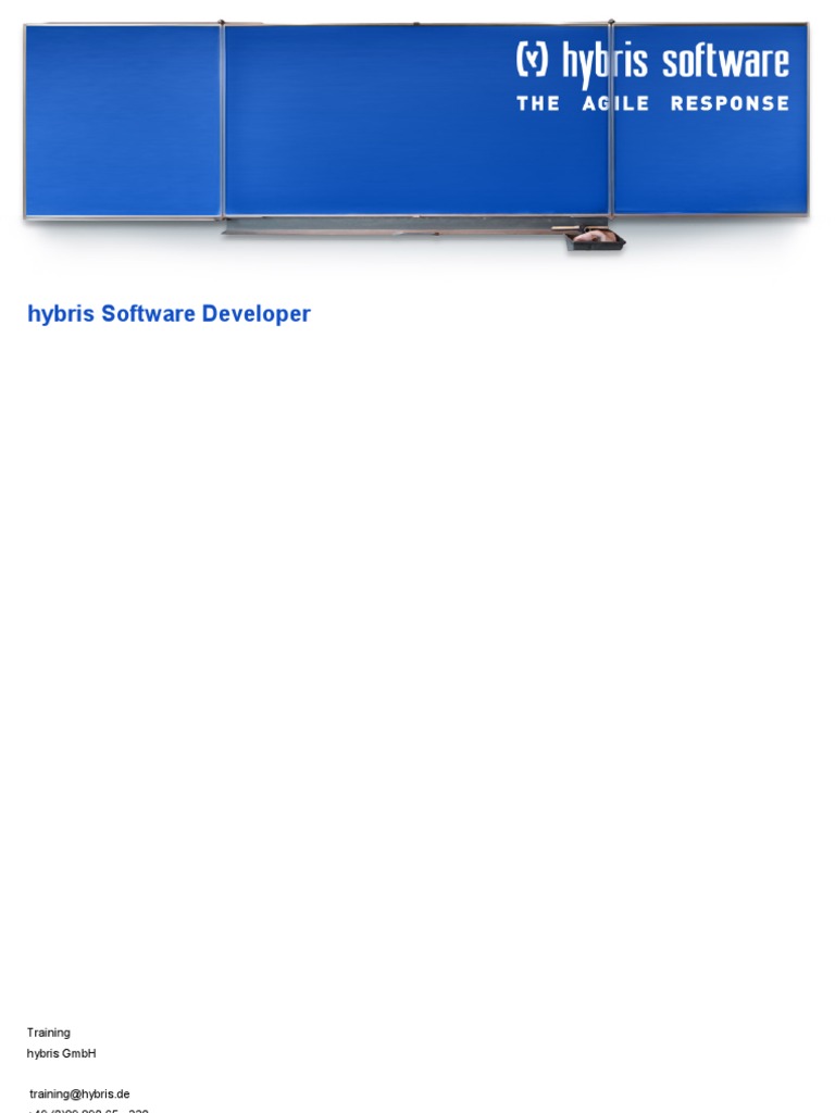 Hybris Software Developer - Agenda | PDF | Web Service | Eclipse (Software)