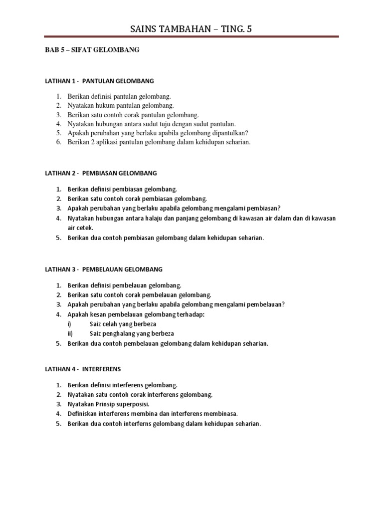 Sains Tambahan | PDF | Sains & Matematika | Kajian Bahasa Asing