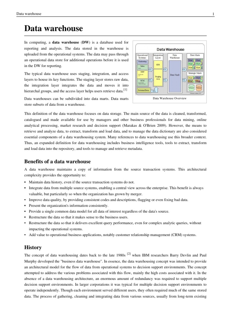 Data Warehouse | PDF | Data Warehouse | Business Intelligence