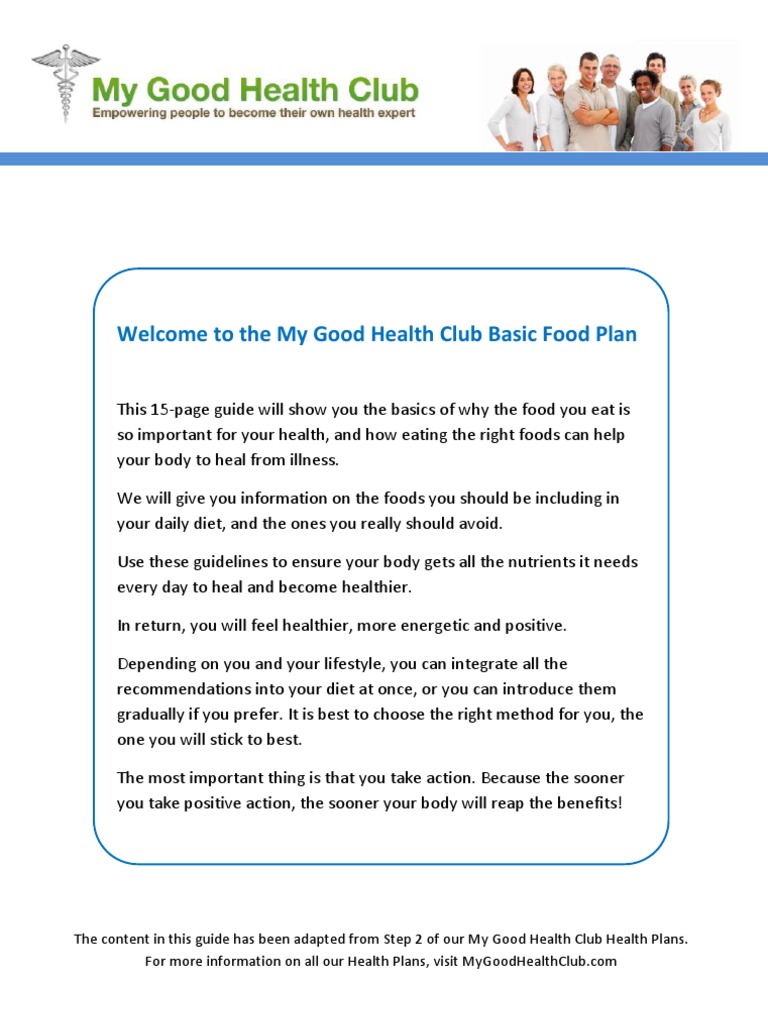 Basic Food Plan 15-Page Guide | PDF | Salt | Omega 3 Fatty Acid