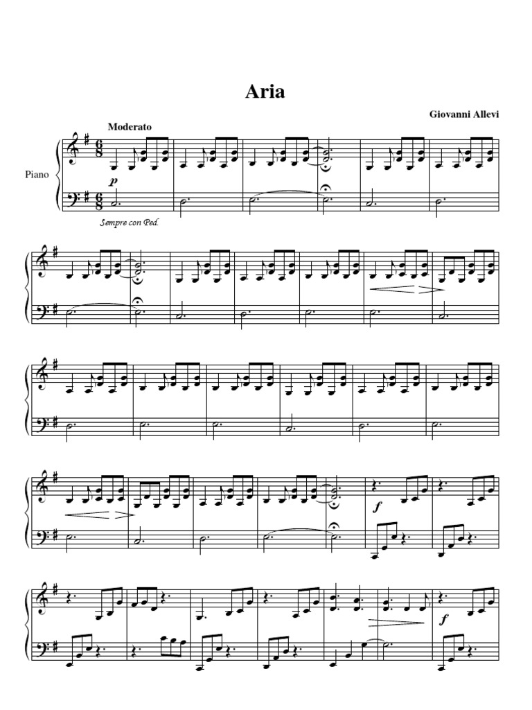 Aria de Giovanni Allevi para Piano | PDF