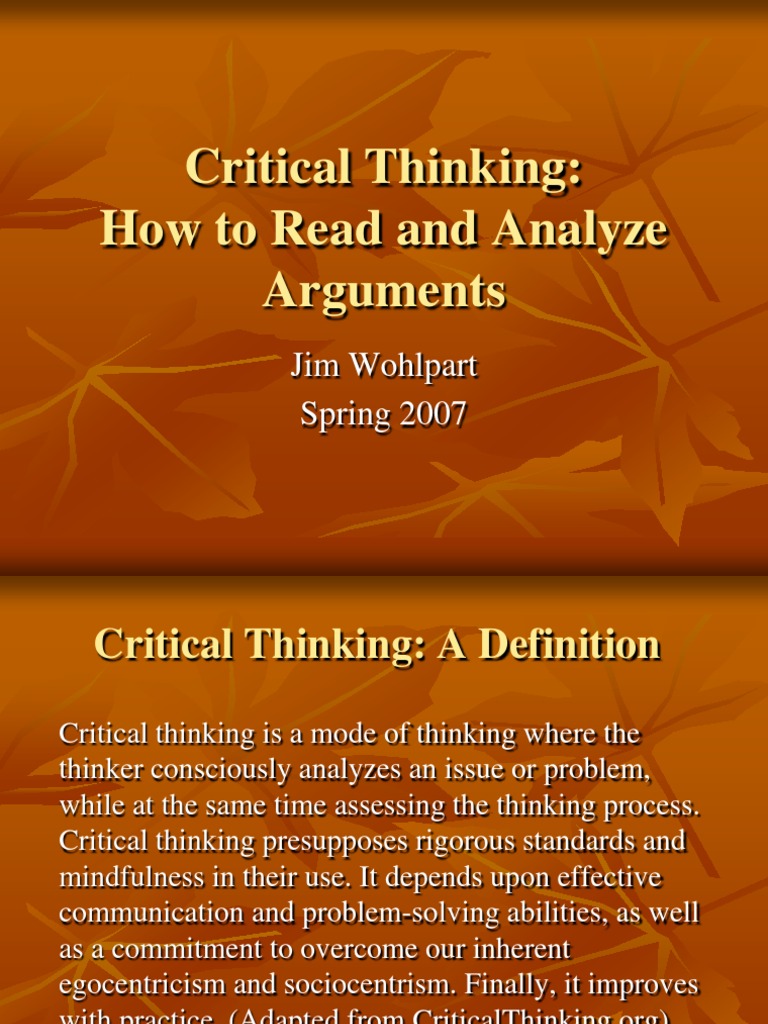 Kritikal Thinking | PDF | Argument | Deductive Reasoning