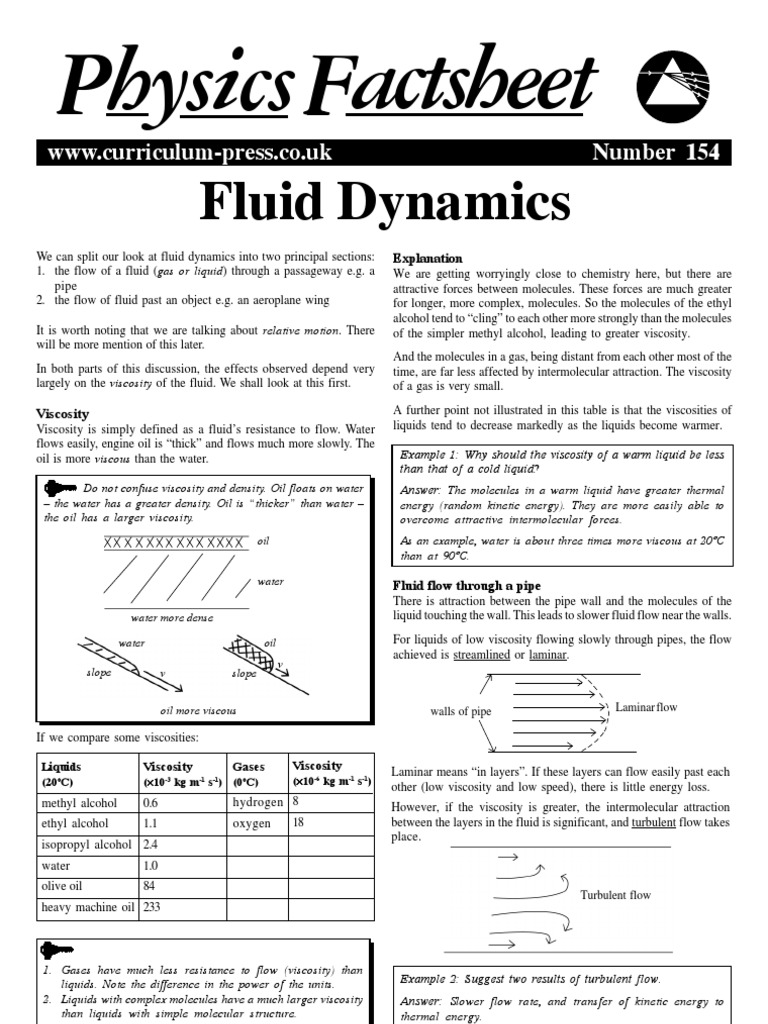 106717910-154-Fluid-Dynamics Physics AS | PDF
