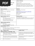 Tesol Lesson Plan | PDF | Lesson Plan | English As A Second Or Foreign ...