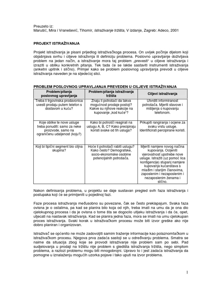 Projekt Istrazivanja | PDF