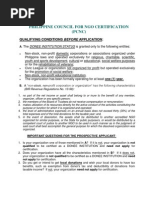 PCNC NGO Certification Process Guide | PDF | Non Governmental ...