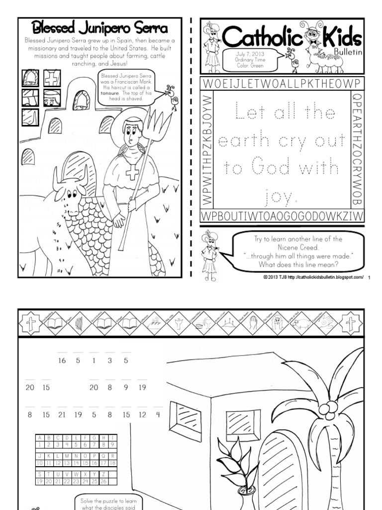 July 2013 Catholic Kids Bulletin