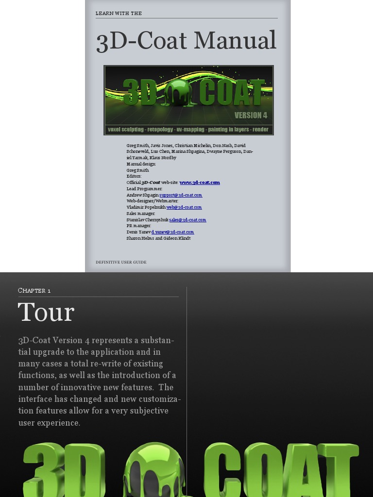 3D-Coat Manual: Definitive User Guide | PDF | Texture Mapping | Adobe Photoshop