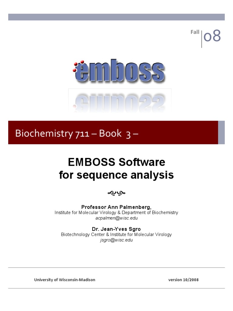 Emboss PDF | PDF | Sequence Alignment | Nucleic Acid Sequence