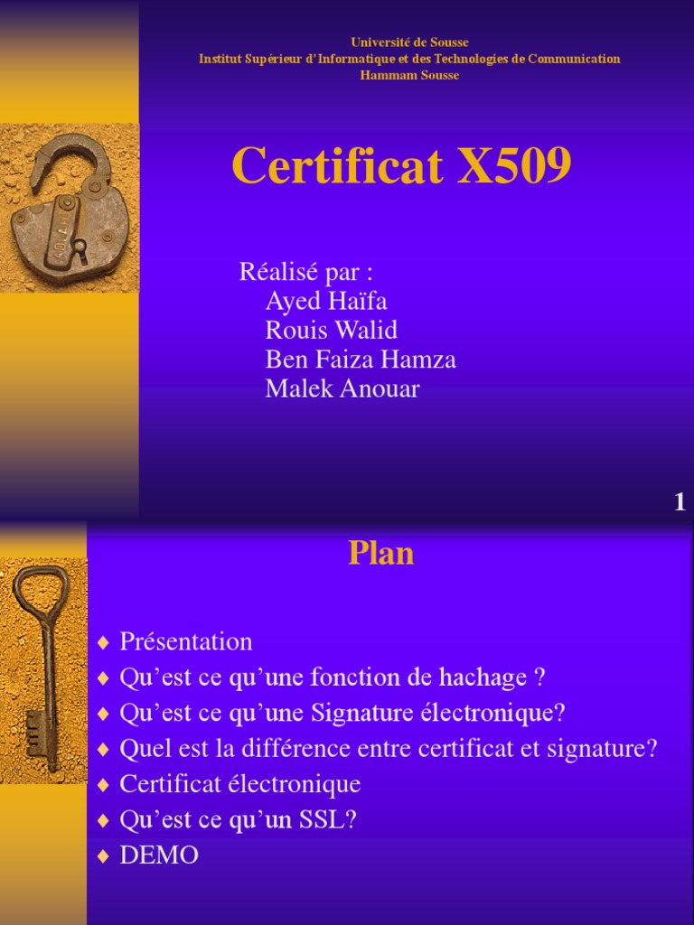 Introduction à la cryptographie X.509 | PDF | Sécurité de la couche de transport | Technologie ...