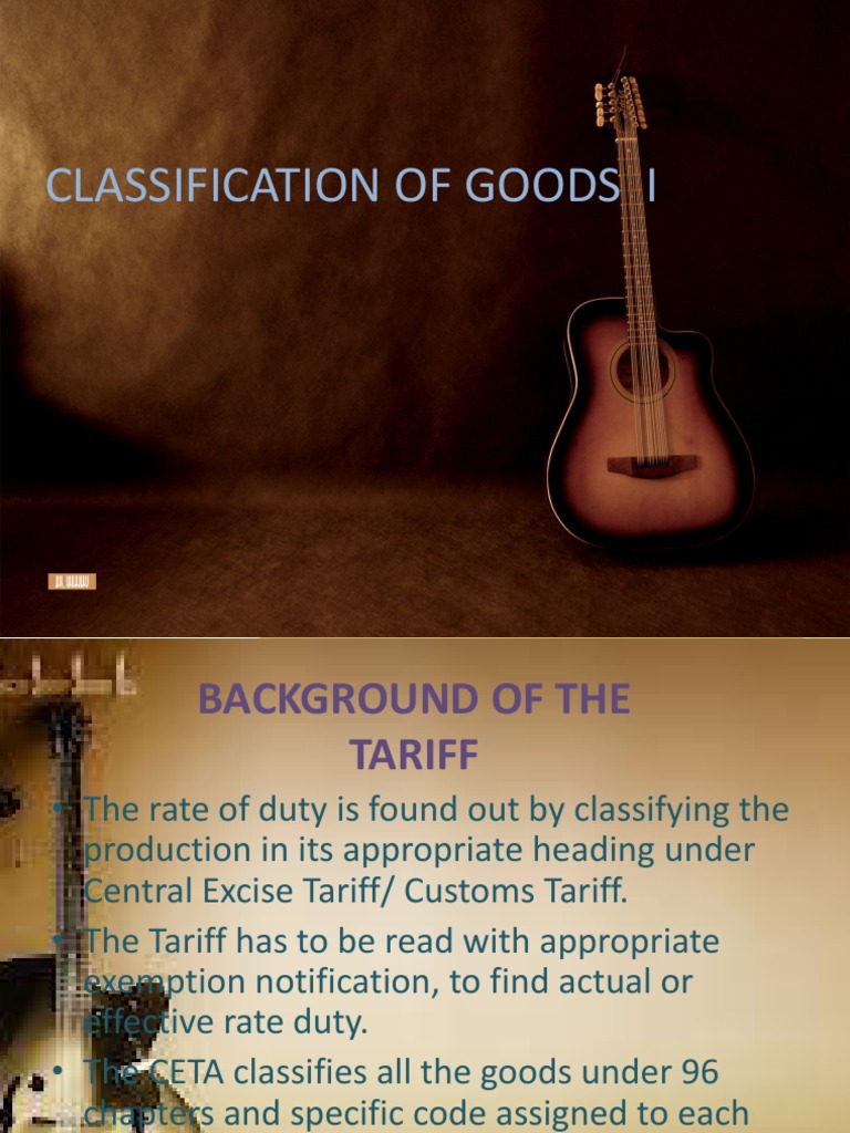 Classification of Goods | PDF | Tariff | Trade