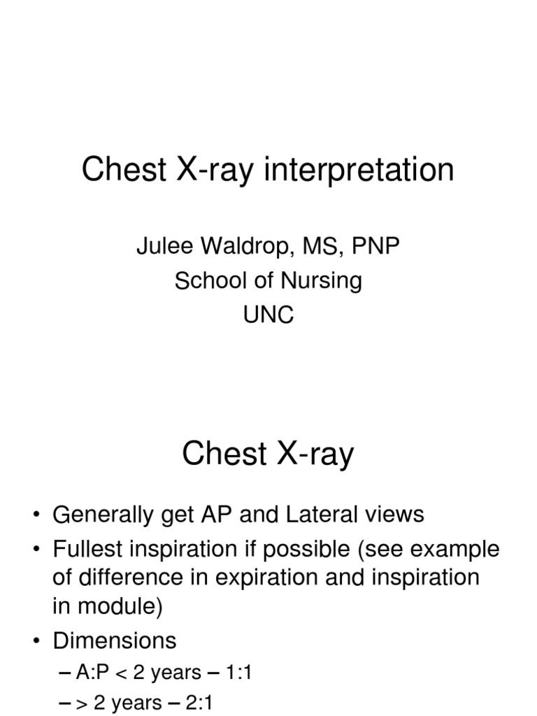 Pediatric Chest X-ray Guide | PDF | Lung | Thorax