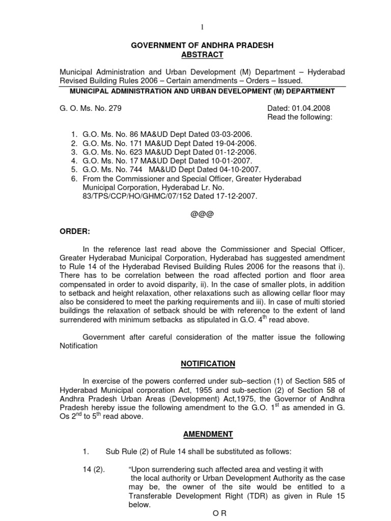 G O Ms No 279 | PDF