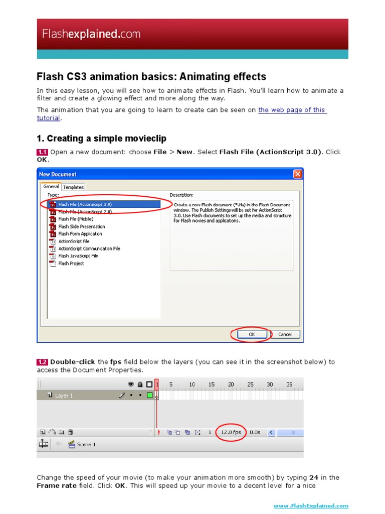 Flash Cs3 Animation 3 FX | PDF | Adobe Flash | Animation