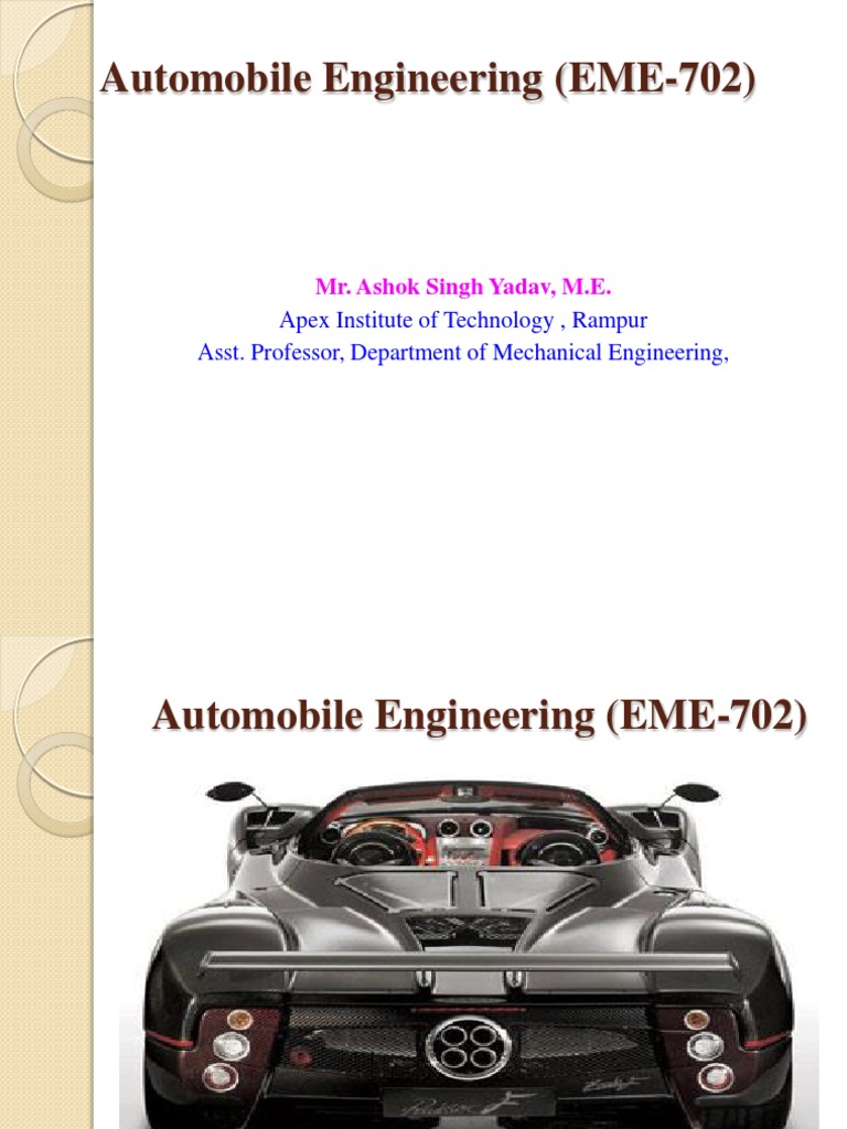 Automobile Engineering | PDF | Brake | Vehicles